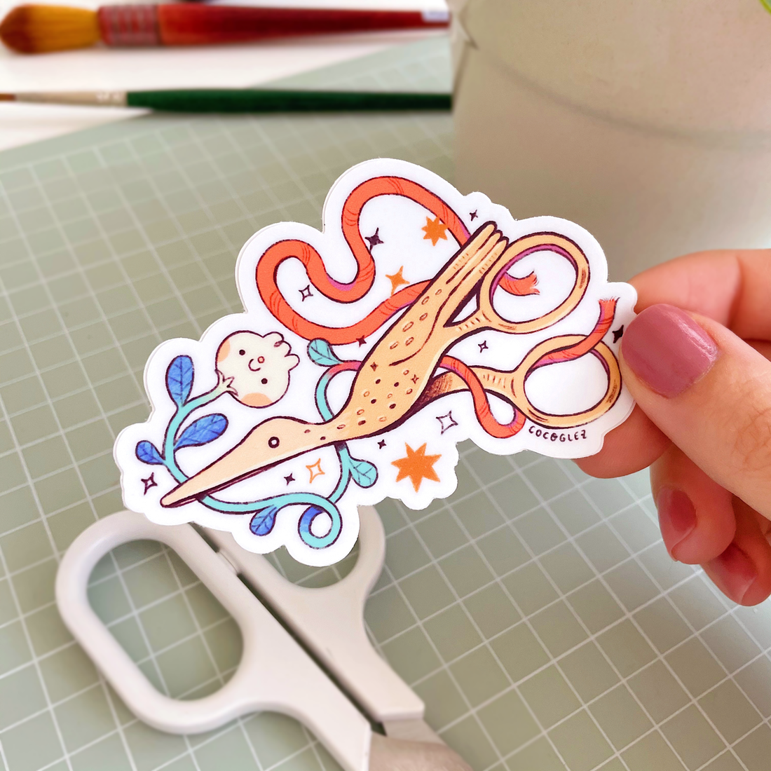 crane scissors - vinyl sticker – CocoGlez